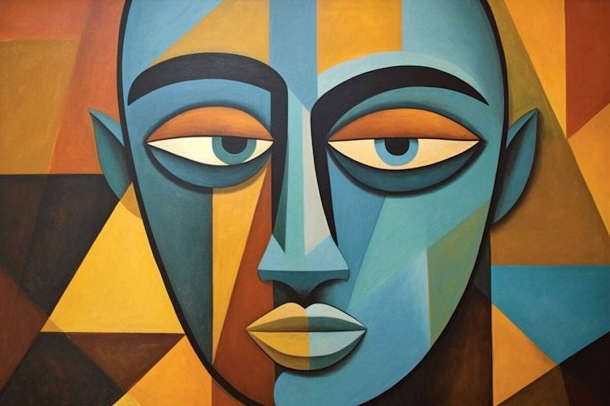 Explore Early Cubism and African Influences: Geometric Portrait Creation